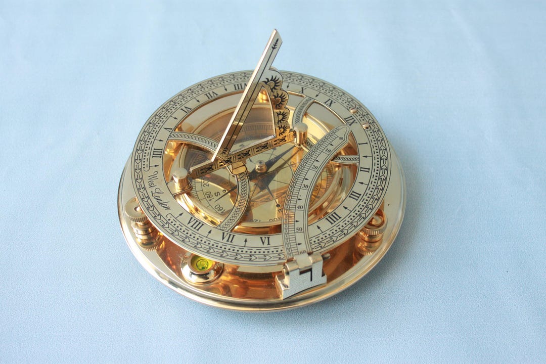 HANDMADE Brass Sundial Compass 7.5 Inch - Etsy