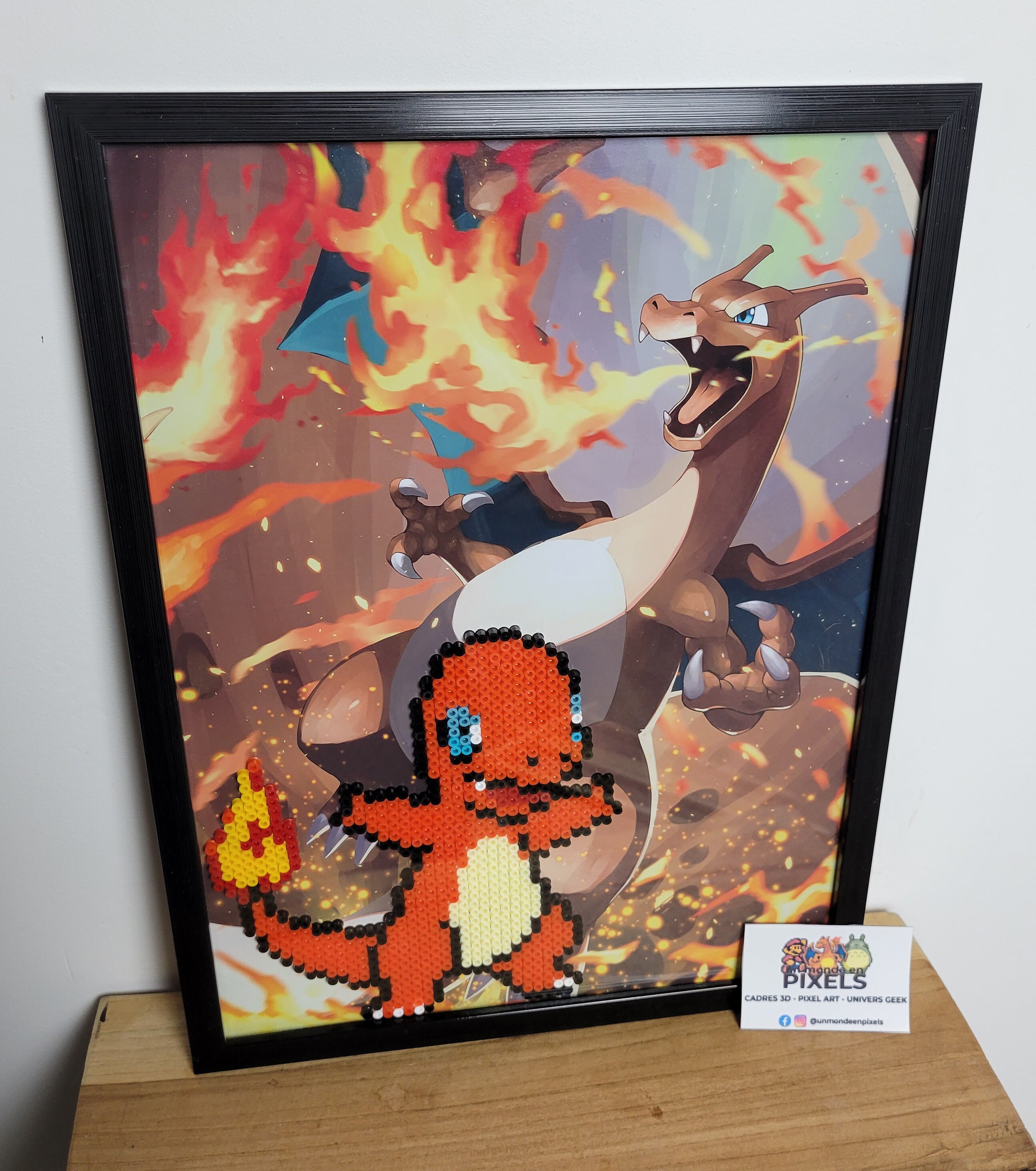 Charmander Charizard Pixelart Frame - Etsy