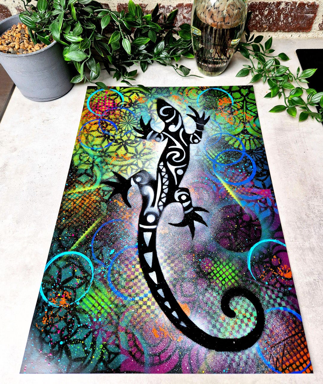 Mandala Lizard - Etsy