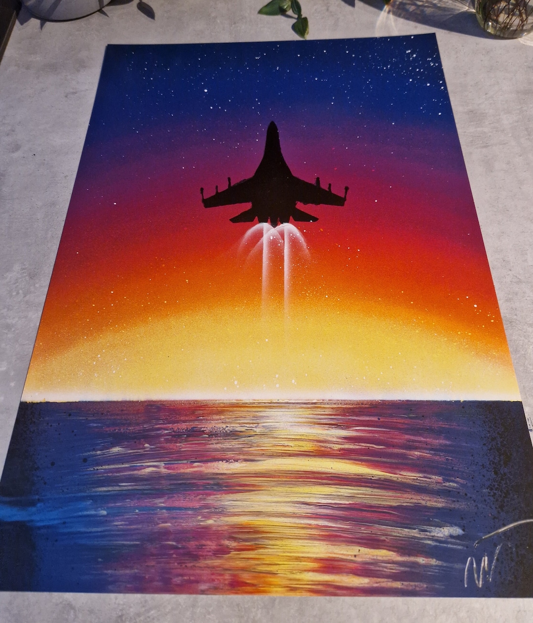 Fighter Jet Sunset - Etsy