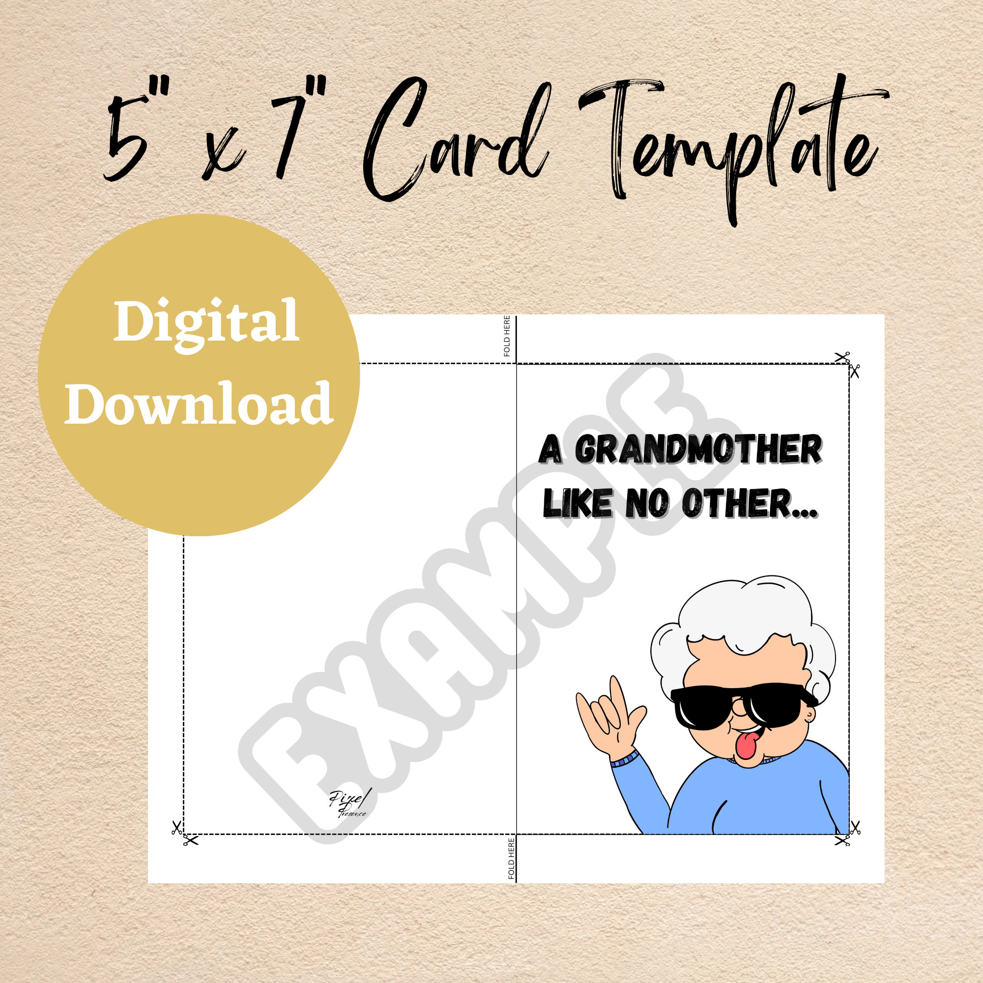 Funny Grandmother Digital Printable Card, Instant Download, Cool ...