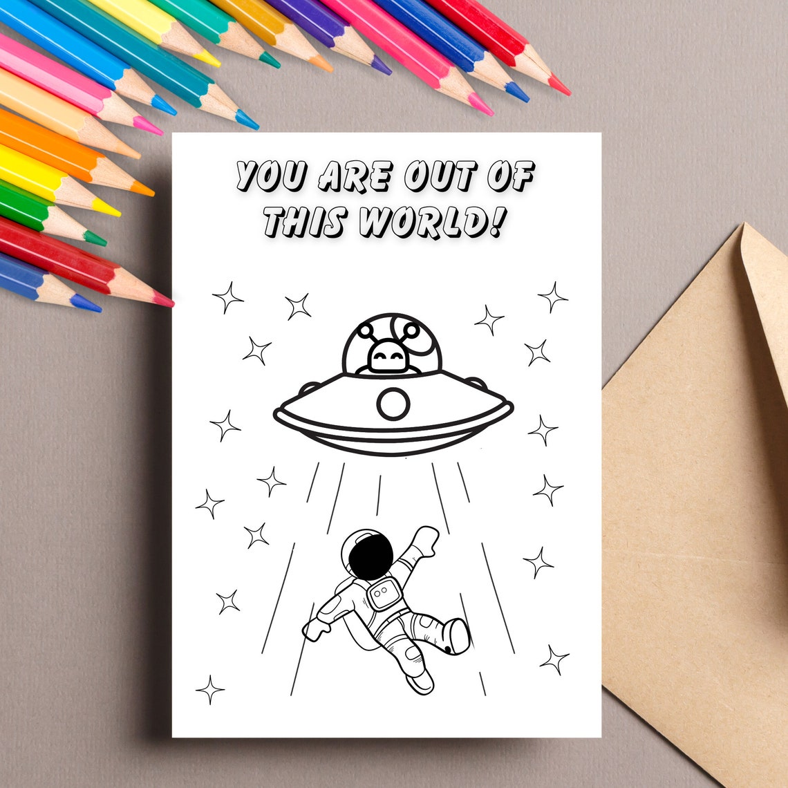 DIY Kids Coloring Cards, Printable Set of 3, Kids Birthday Cards ...