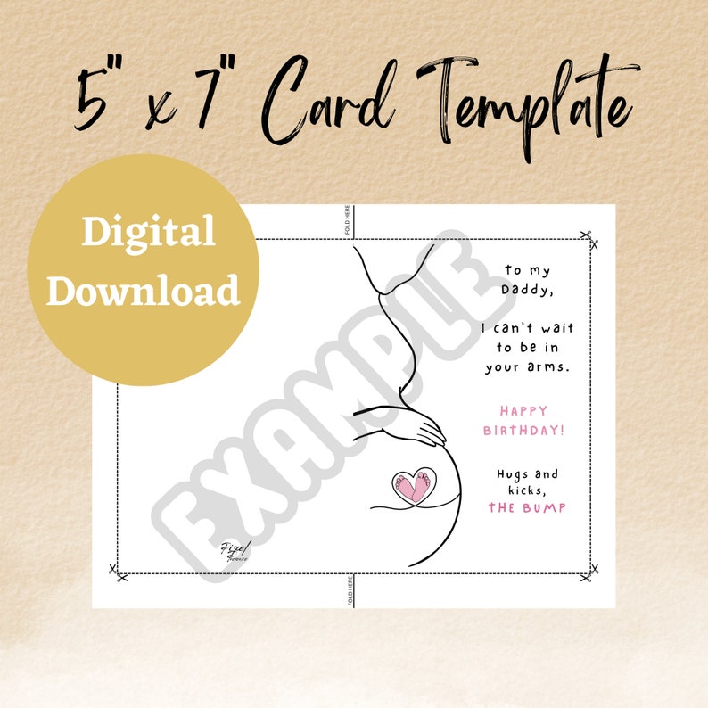 Dad to Be First Valentines Day Printable Card, Card From Baby Bump, New ...