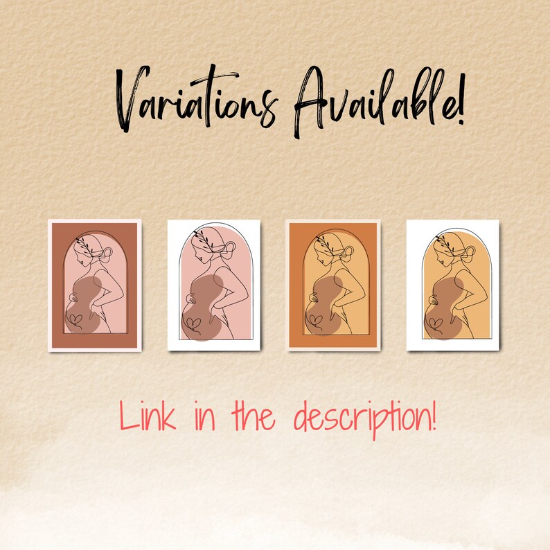 Maternity Digital Printable Card, Pink With Background, Instant ...