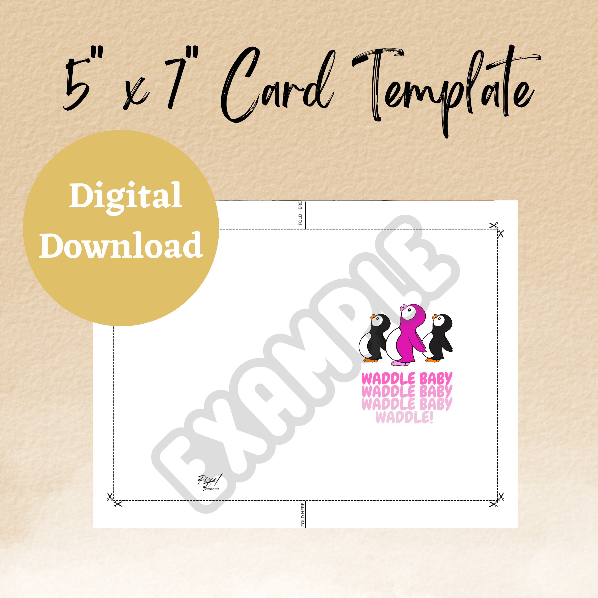 Funny Maternity Printable Card, Pregnant Woman Waddle, Baby Shower, Mom ...