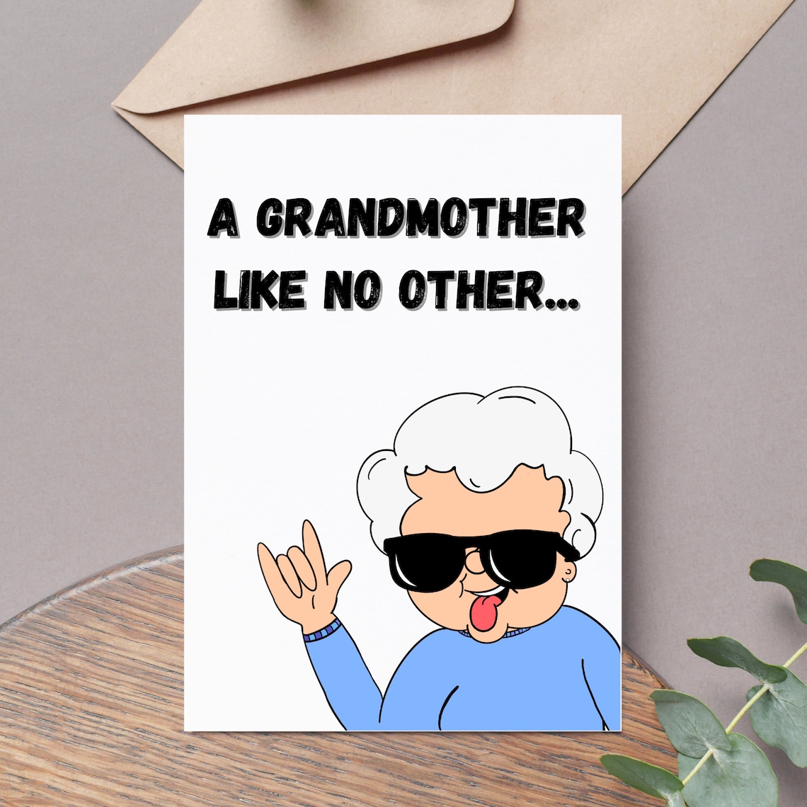 Funny Grandmother Digital Printable Card, Instant Download, Cool ...