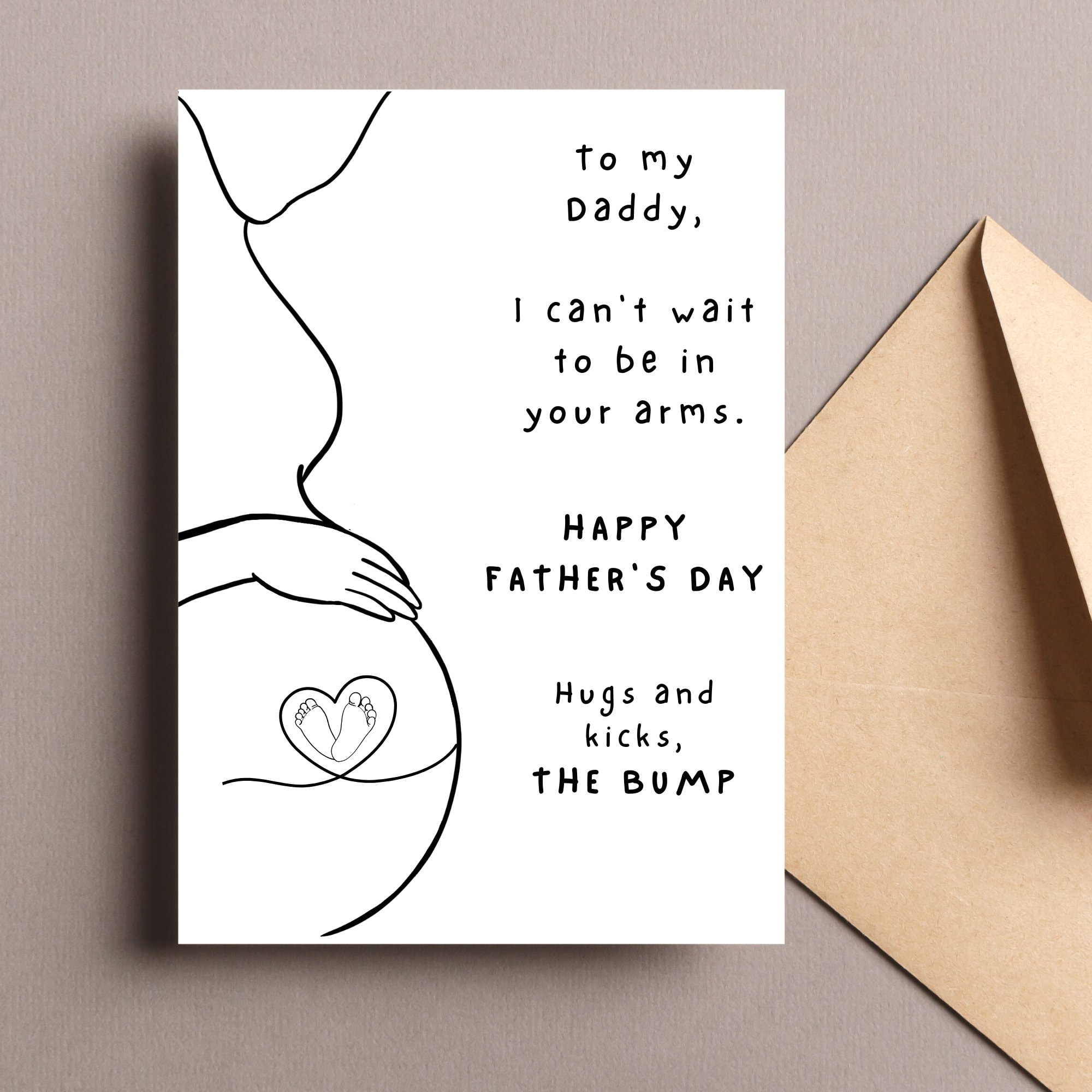 Neutral Dad to Be Printable Card, Card From Baby, New Dad, Expecting ...