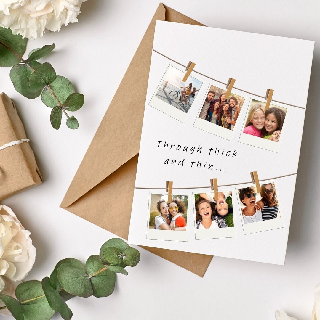 Personalized Photo Collage Card, Custom Keepsake for Any Occasion ...