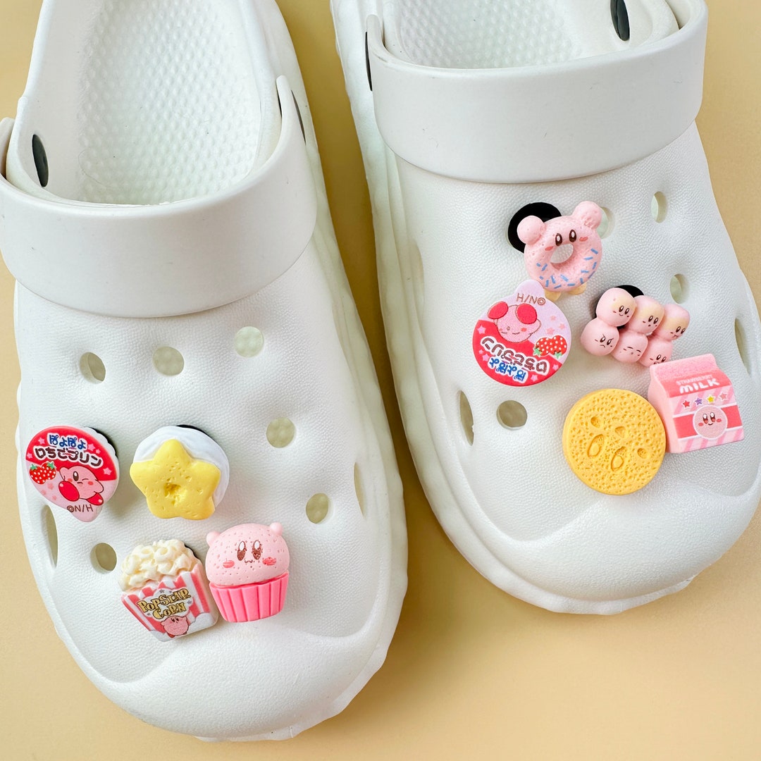 9pcs Kirby Shoe Charms Set, Cute Cartoon Shoe Charm, Croc Charms, Cute ...
