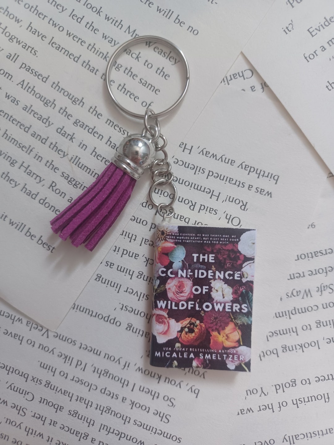 The Confidence of Wildflowers Mini Book Keychain - Etsy