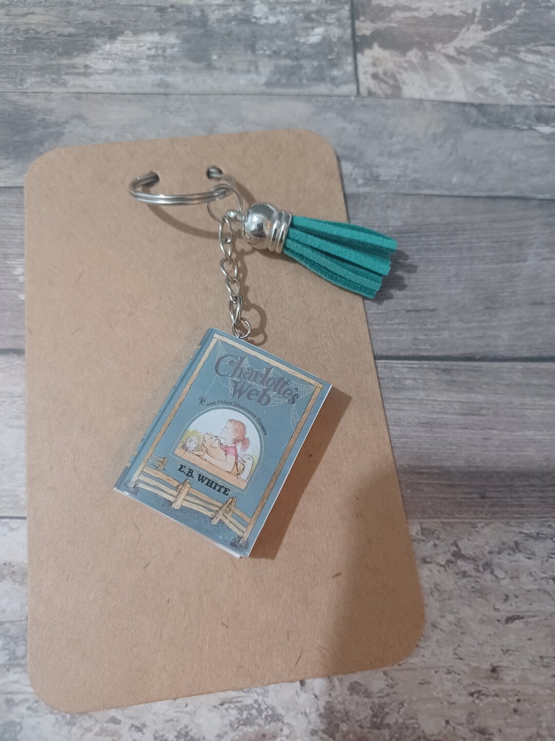 Charlotte's Web Mini Book Keychain - Etsy