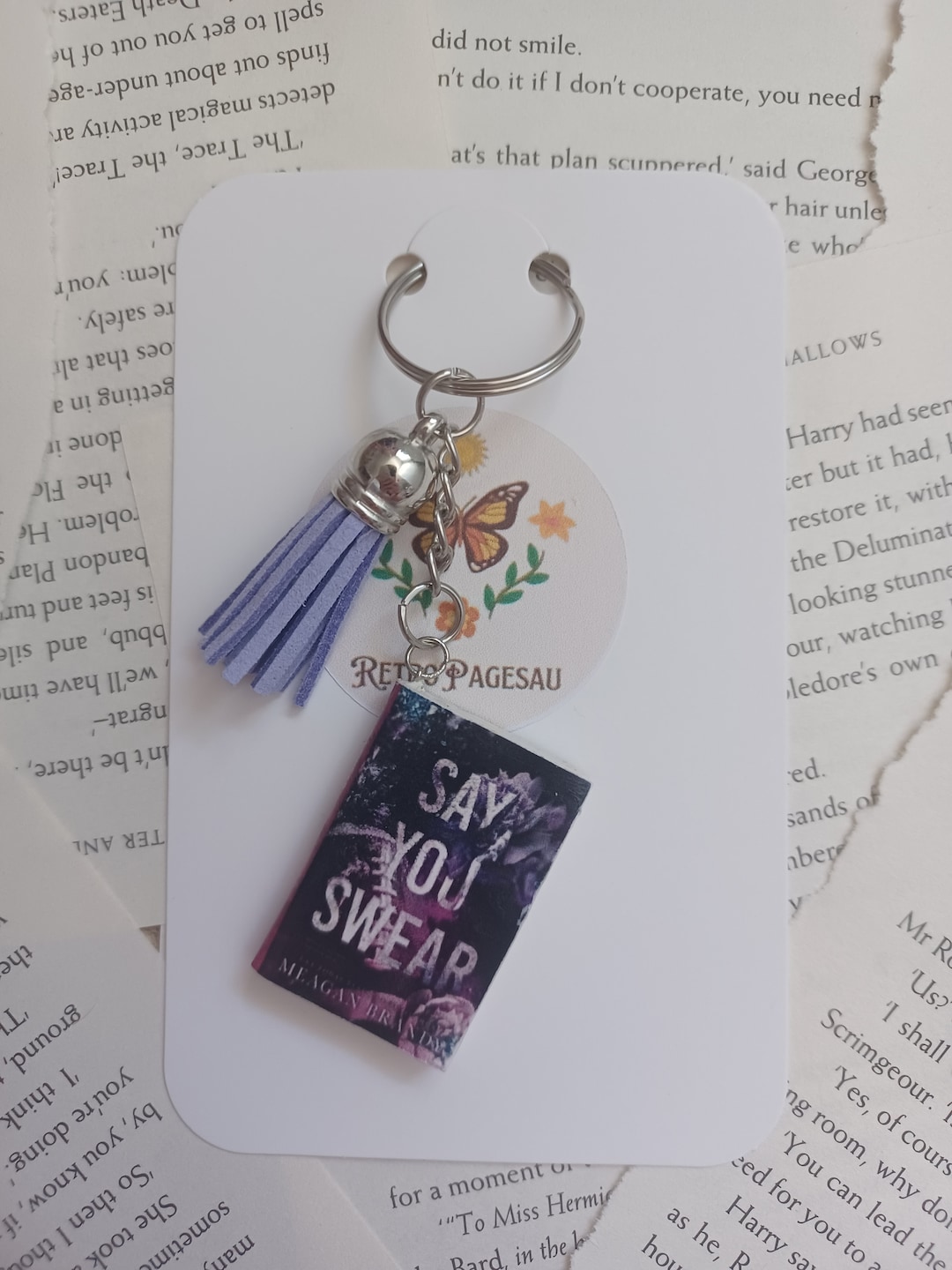 Say You Swear Mini Book Keychain - Etsy