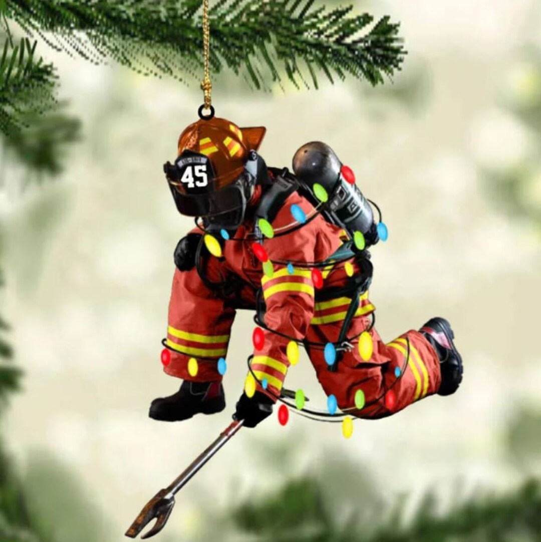 Personalized Firefighter Armor Ornament Proud Firefighter - Etsy