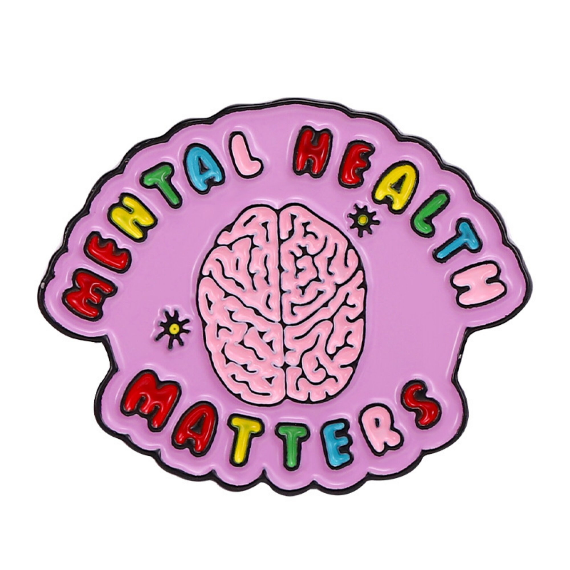 Mental Health Matters End the Stigma Brain Funny Pin Cartoon - Etsy UK