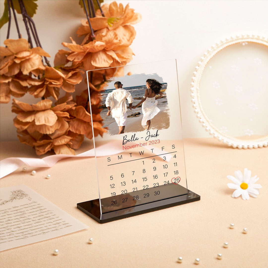 Custom Acrylic Plaque, Wedding Date Plaque, Plaque With Stand, Photo ...
