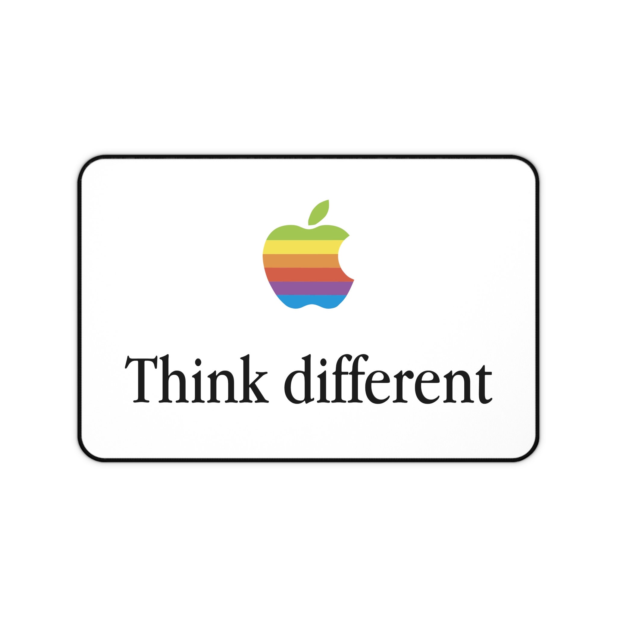 Apple Logo Think Different Desk Mat White. Apple Desk Mat. Steve Jobs ...