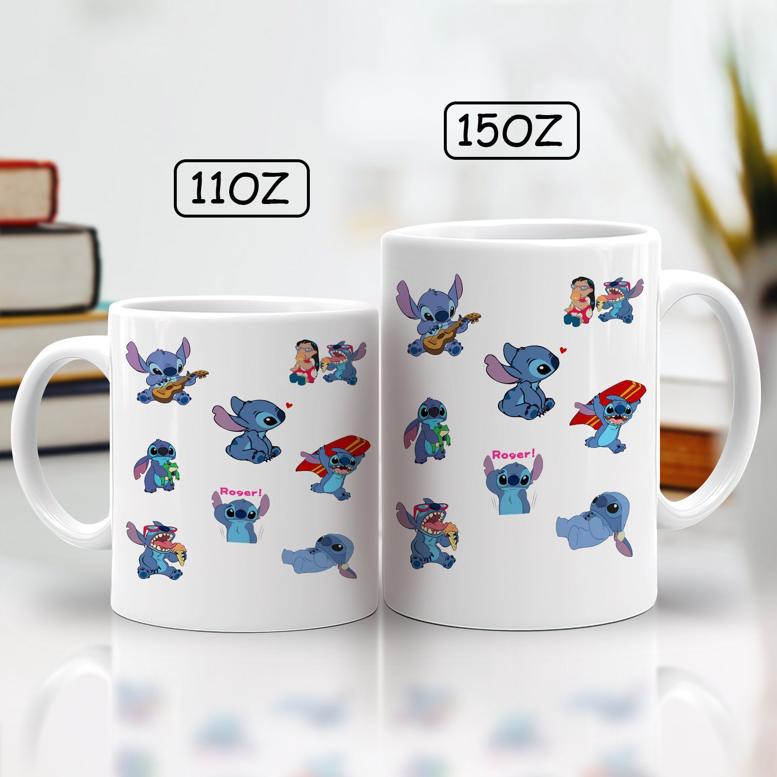 Sticker Stitch Mug, Cute Stitch Mug, Stitch Coffee Cup, Disney Mug Gift ...