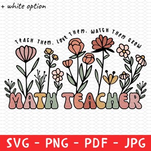 Floral Math Teacher Png, It's A Good Day to Do Math Teacher Png, Math ...