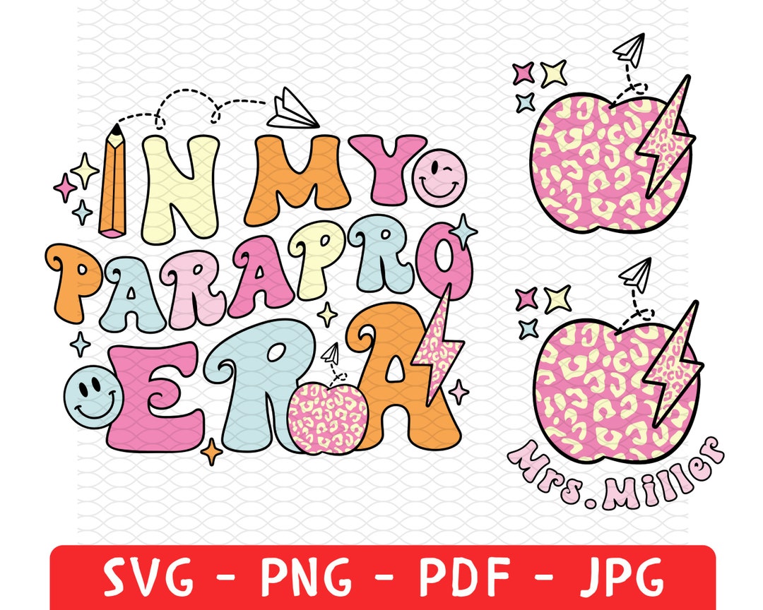 Parapro Shirt Png, in My Parapro Era Svg, Cool Para Club, Para Squad ...