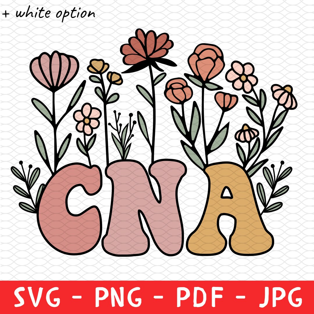 Floral CNA Nurse Shirt Png, CNA Nurse Svg Png, CNA Nurse Gift, Nurse ...
