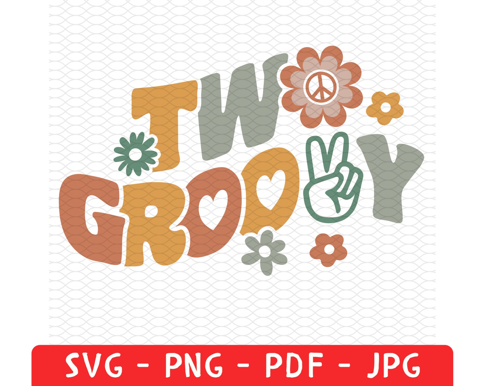 Two Groovy Shirt Png Svg 2nd Birthday Shirt Png Two Groovy Etsy