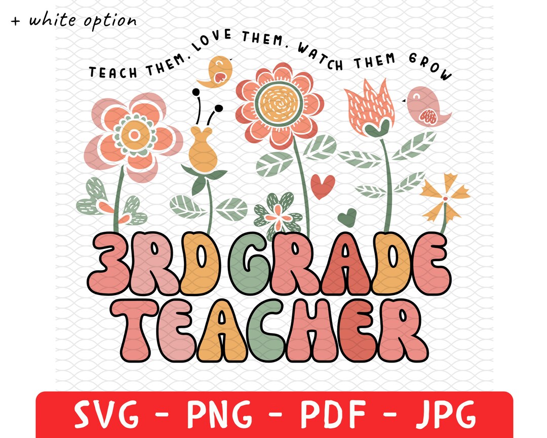 Custom 3rd Grade Teacher Shirt Png, Personalized Teaching Gift, 3rd ...