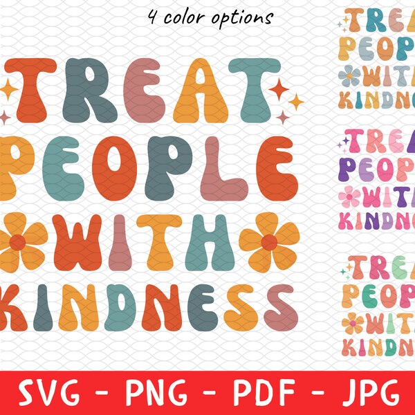 Treat People With Kindness Art - Etsy