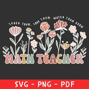 Floral Math Teacher Png, It's A Good Day to Do Math Teacher Png, Math ...