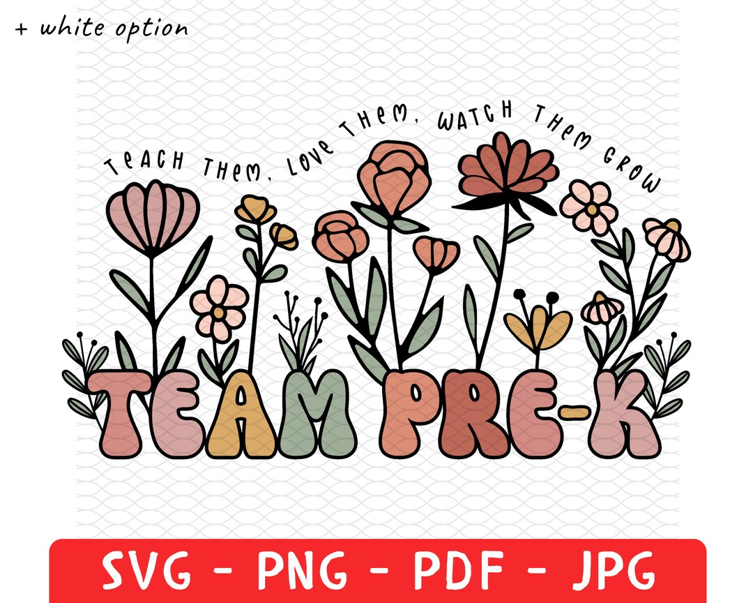 Custom Team Pre K Shirt Png Svg, Personalized Teaching Gift, Teacher ...