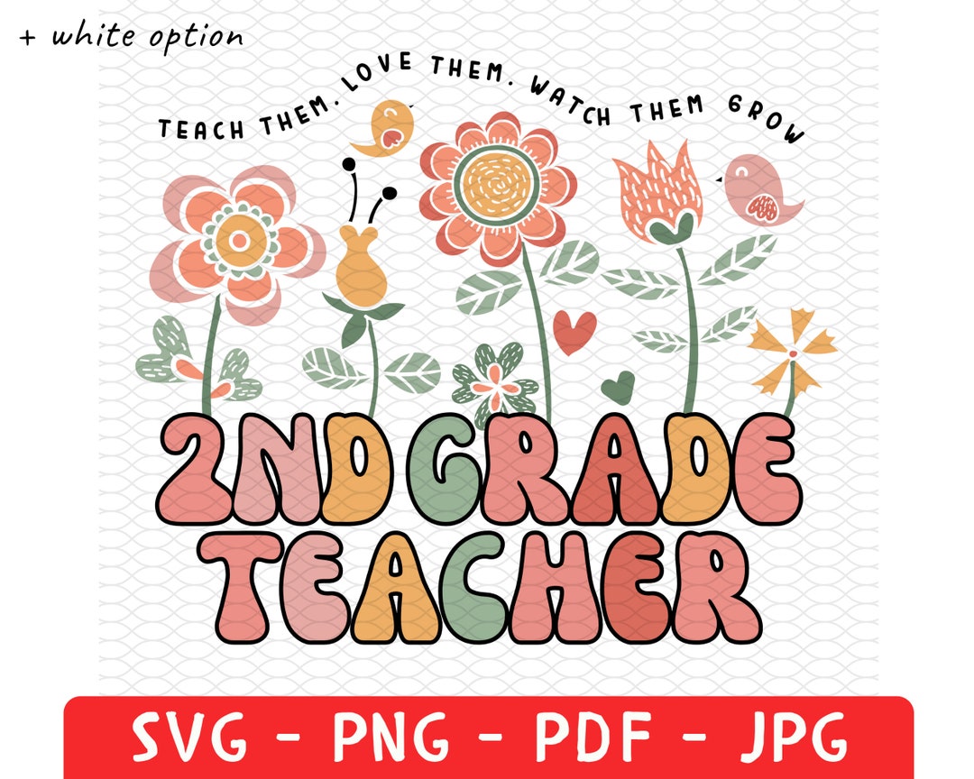 Custom 2nd Grade Teacher Shirt Png, Personalized Teaching Gift, 2nd ...