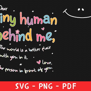 Dear Tiny Human Behind Me Png Svg, Teacher Sweatshirt Png ...
