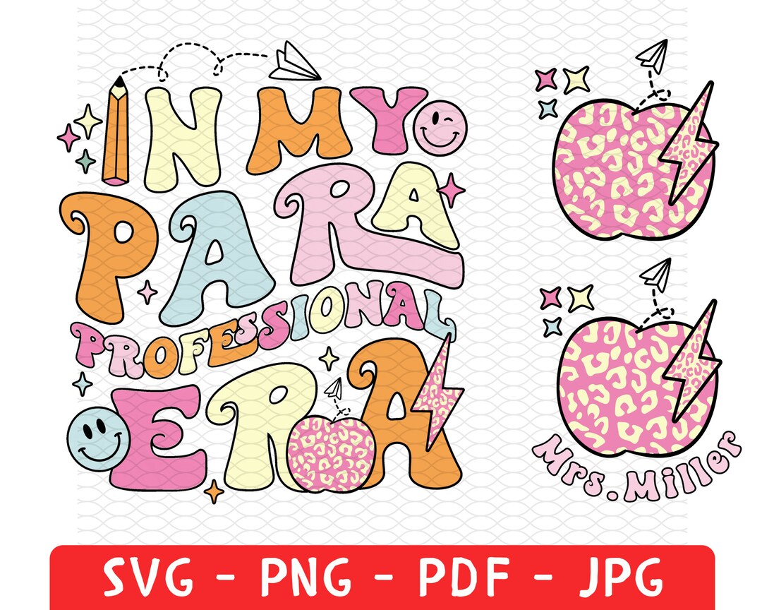Paraprofessional Shirt Png, in My Parapro Era Svg, Cool Para Club, Para ...