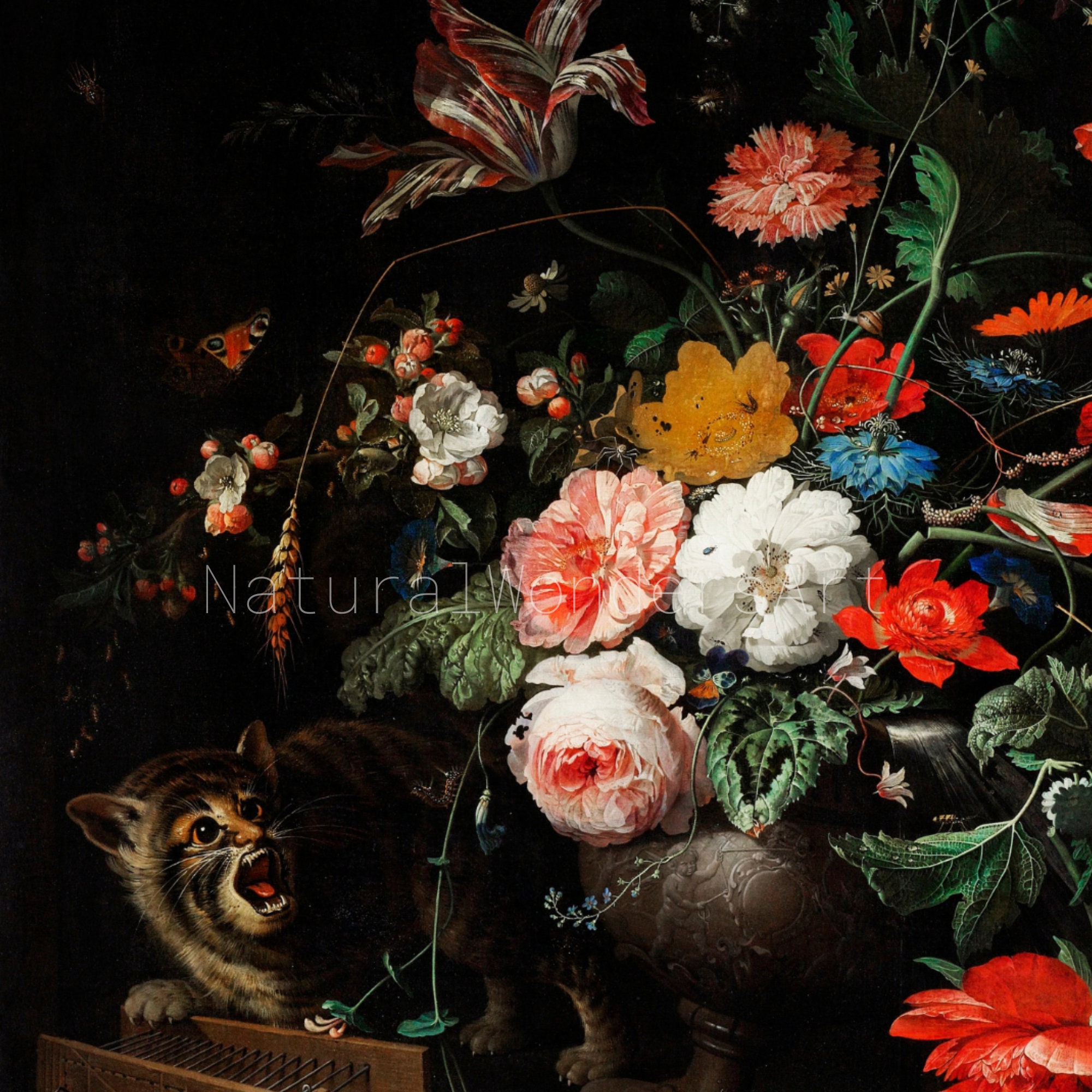 Dark Botanical Print Wall Art Dark Floral Print Dark Academia Decor ...