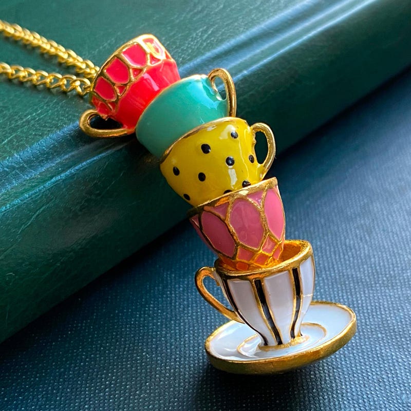 Teacup Necklace - Etsy