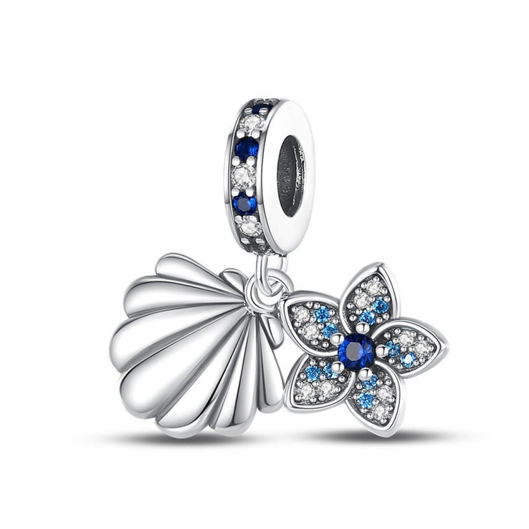 Lotus Flower Clam Shell Ocean Sea Star Charm Bracelet Fitting - Etsy