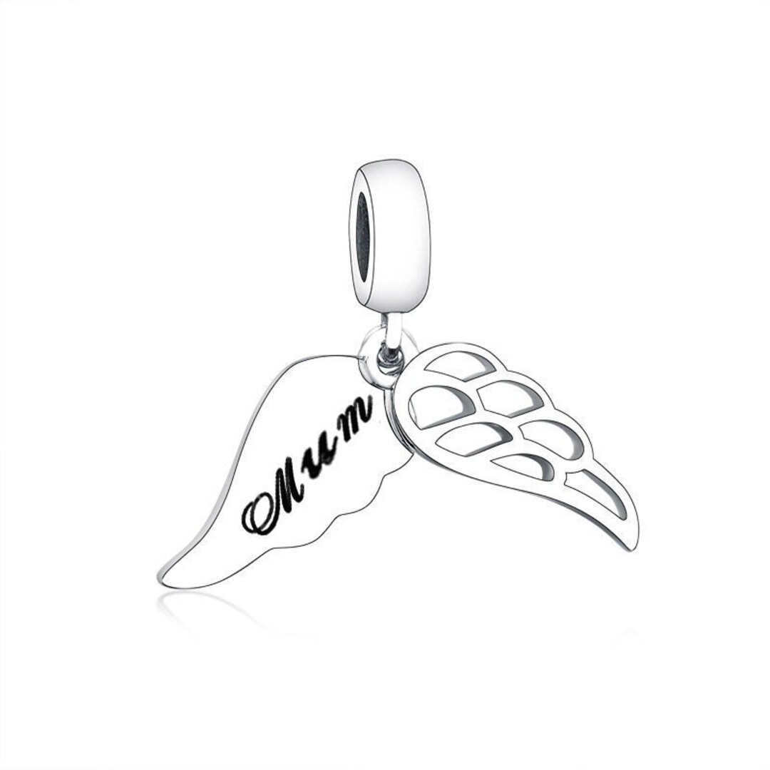 Mum Angel Wings Charm Love Dangle Charm Fit Pandora Charm Bracelet ...