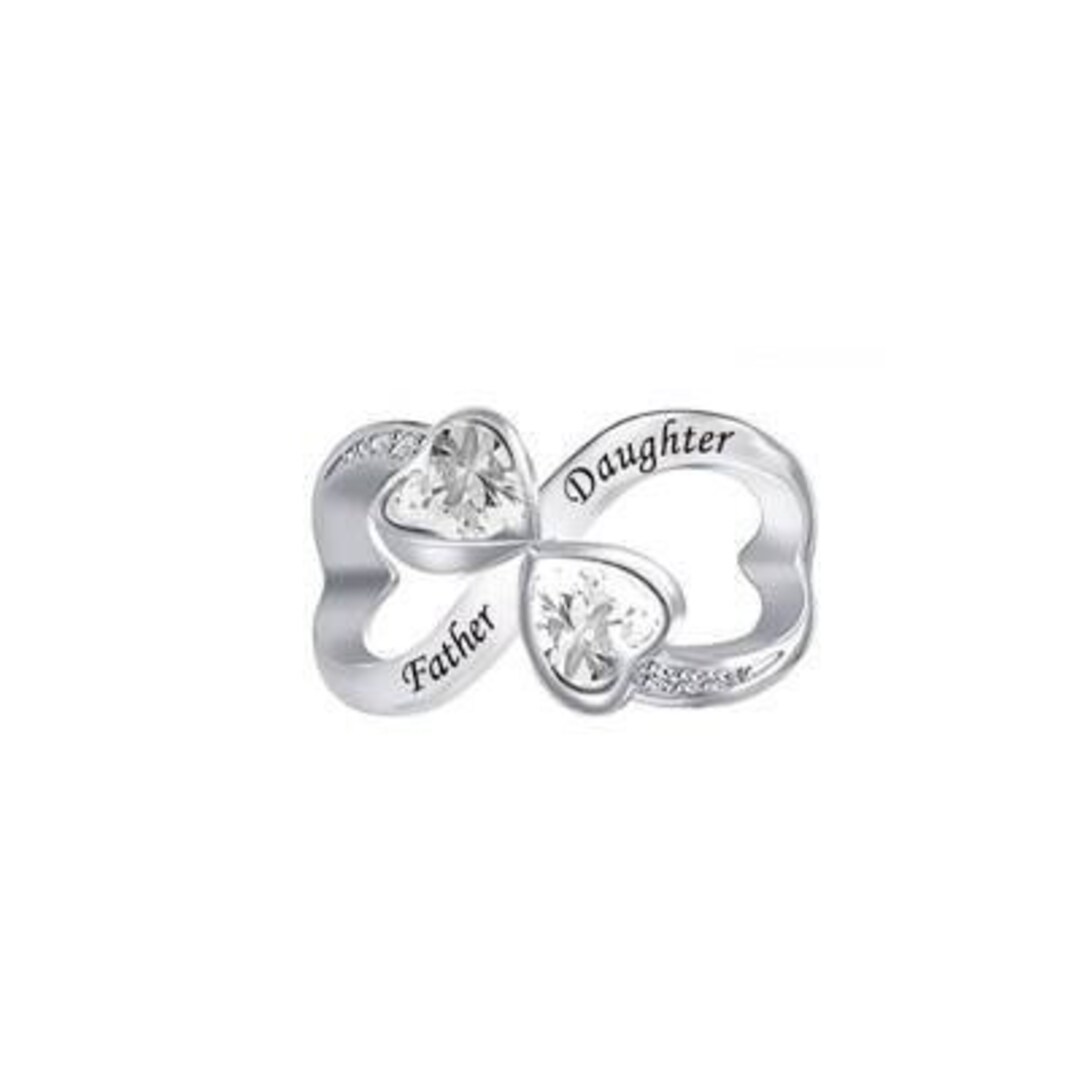 Father and Daughter Infinity Eternity Love Heart Charm Fit Pandora ...