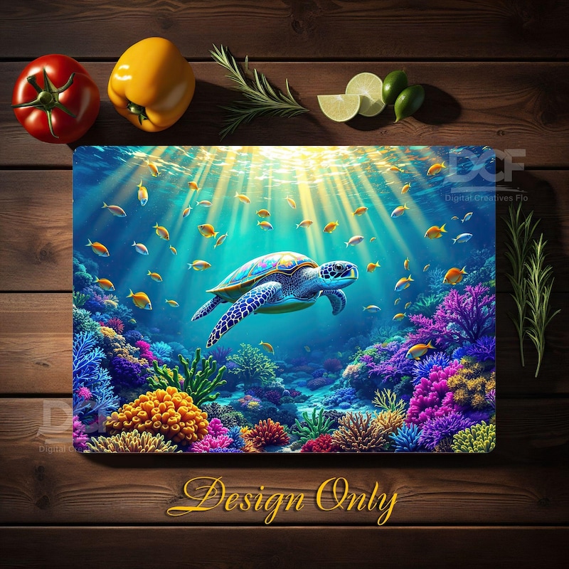 Turtle and Ocean Board - Etsy