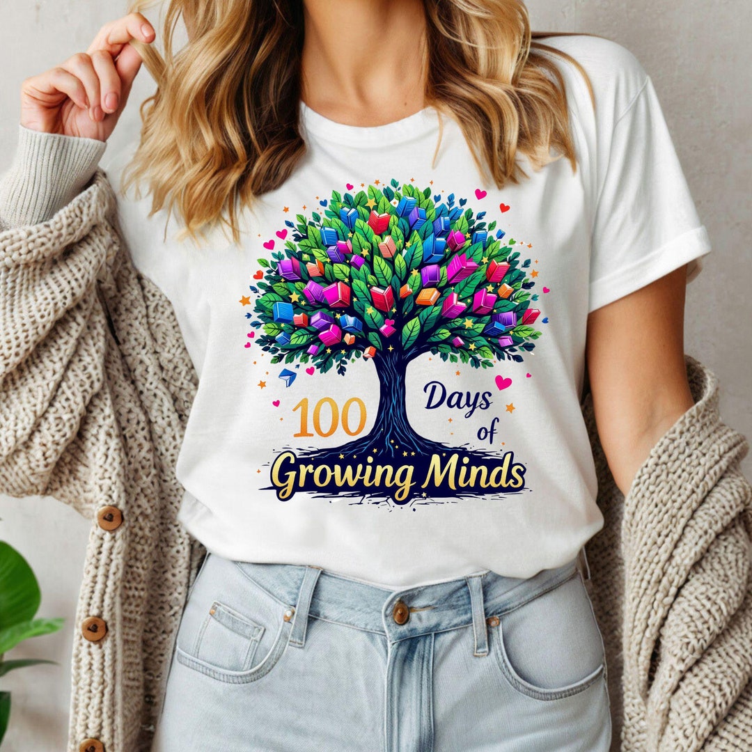 100 Days of Growing Minds Png, 100 Days of School Shirt, 100 Days of ...