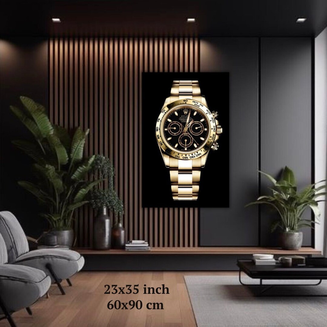 Clock on the Wall Art Print , With Quartz Silent Mechanism, Real Clock ...