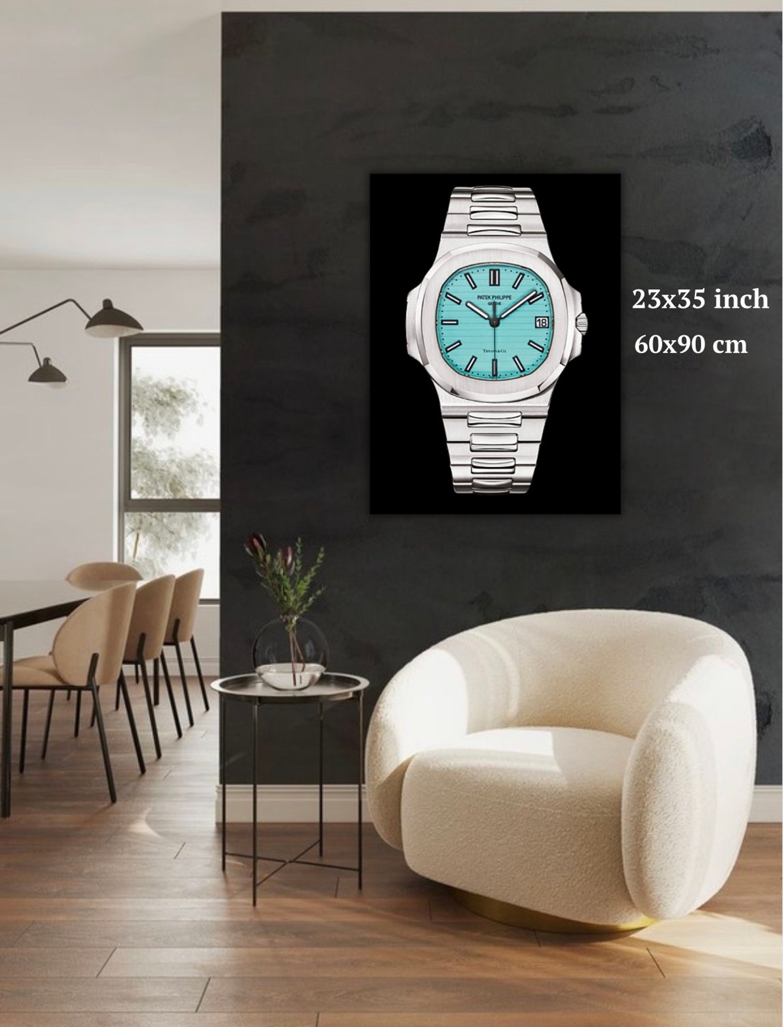 Real Clock on the Wall Patek Philippe Tiffany Blue,with Quartz Silent ...