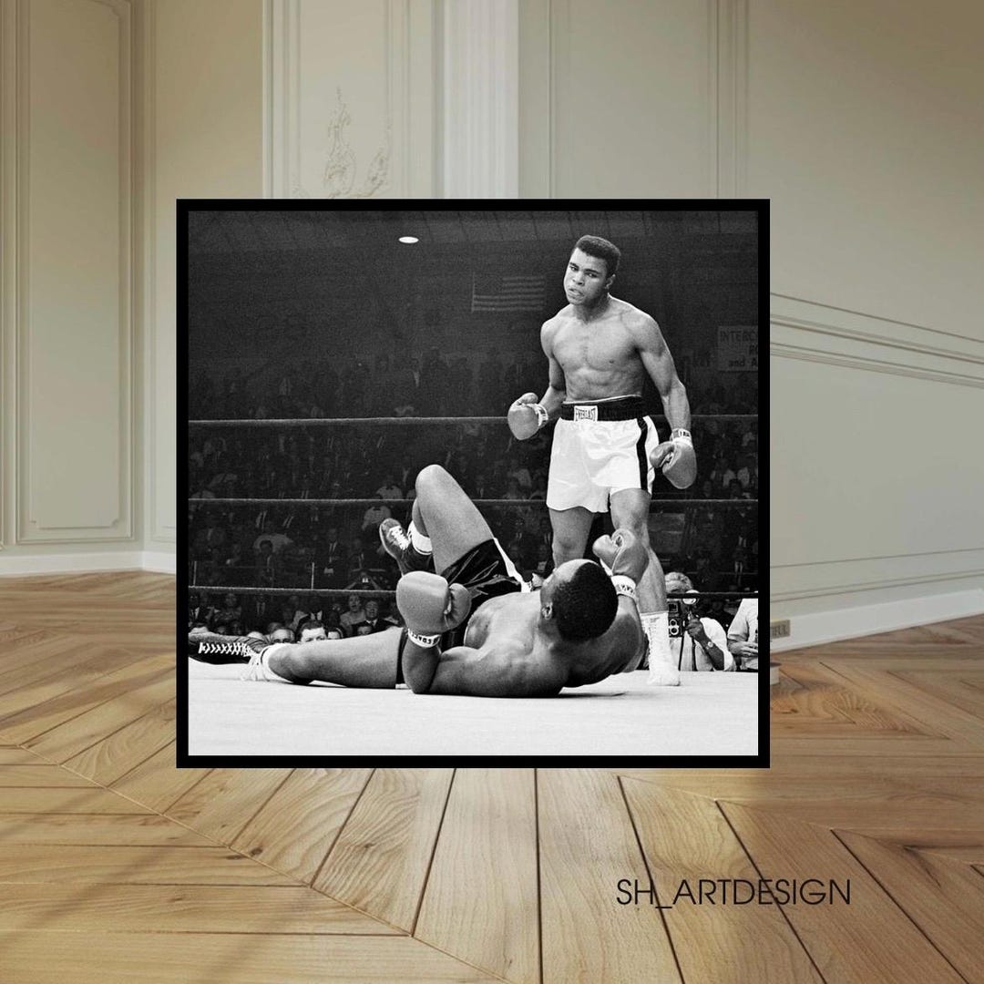 Muhammad Ali History Knockout, Premium Canvas, Muhammad Boxing Legend ...