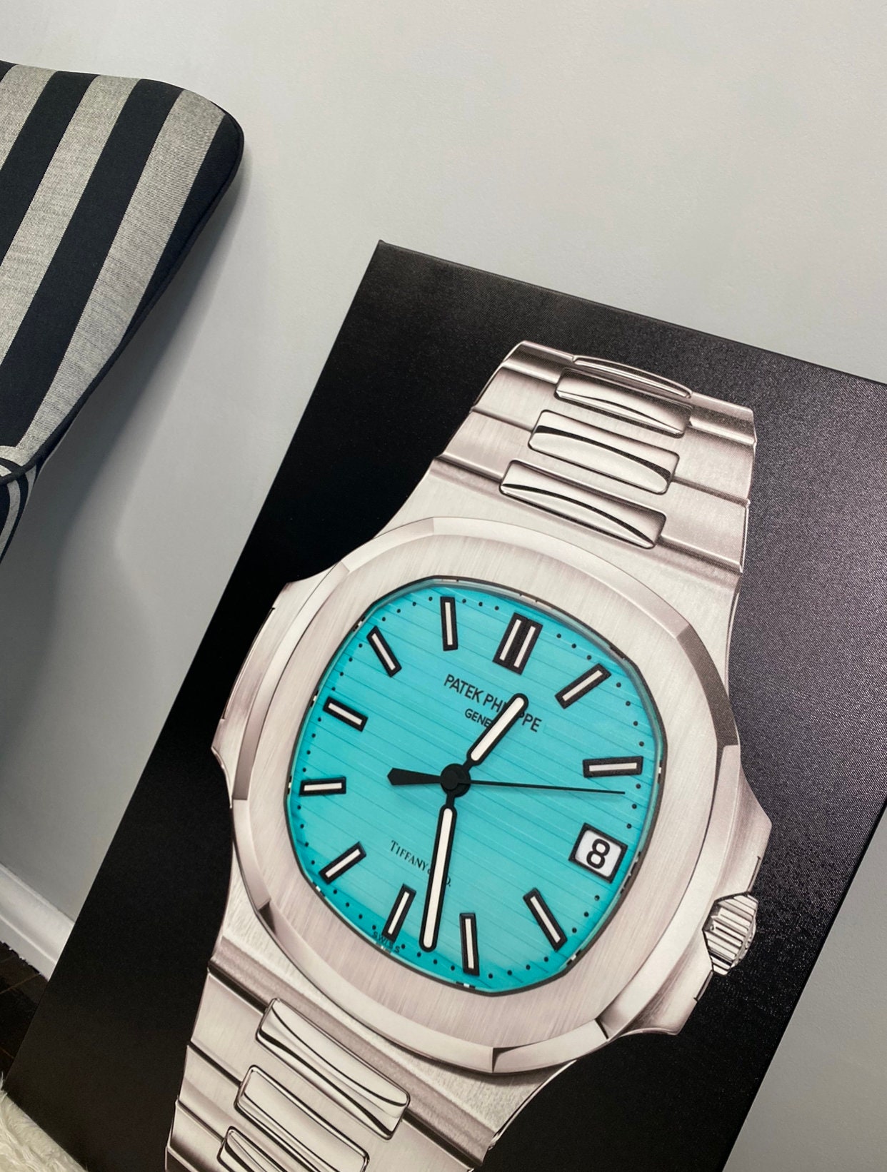 Real Clock on the Wall Patek Philippe Tiffany Blue,with Quartz Silent ...