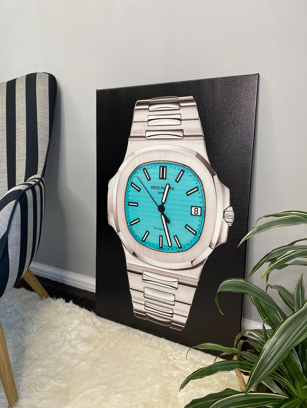 Real Clock on the Wall Patek Philippe Tiffany Blue,with Quartz Silent ...