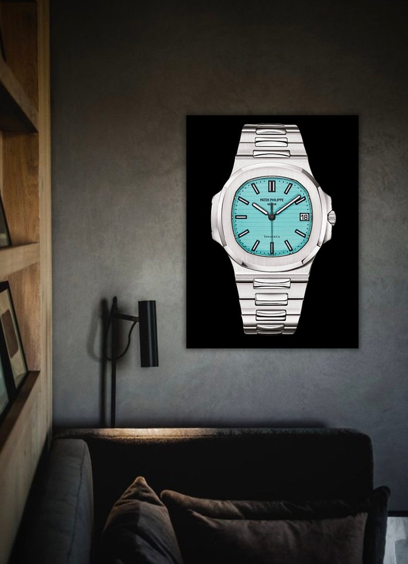 Real Clock on the Wall Patek Philippe Tiffany Blue,with Quartz Silent ...