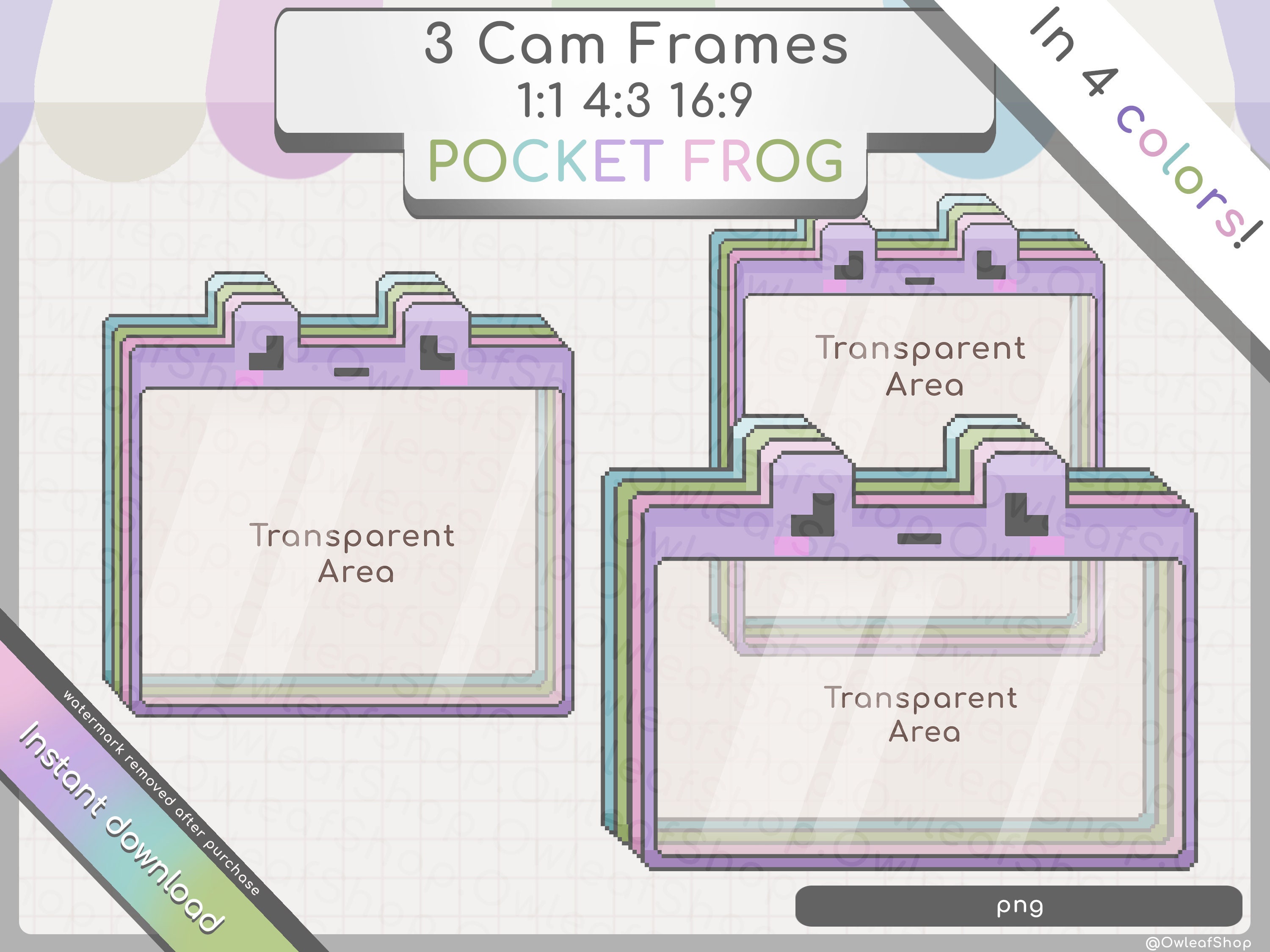 Webcam Frames for Twitch, Frog, POCKET FROG | Overlays | Tamagotchi ...