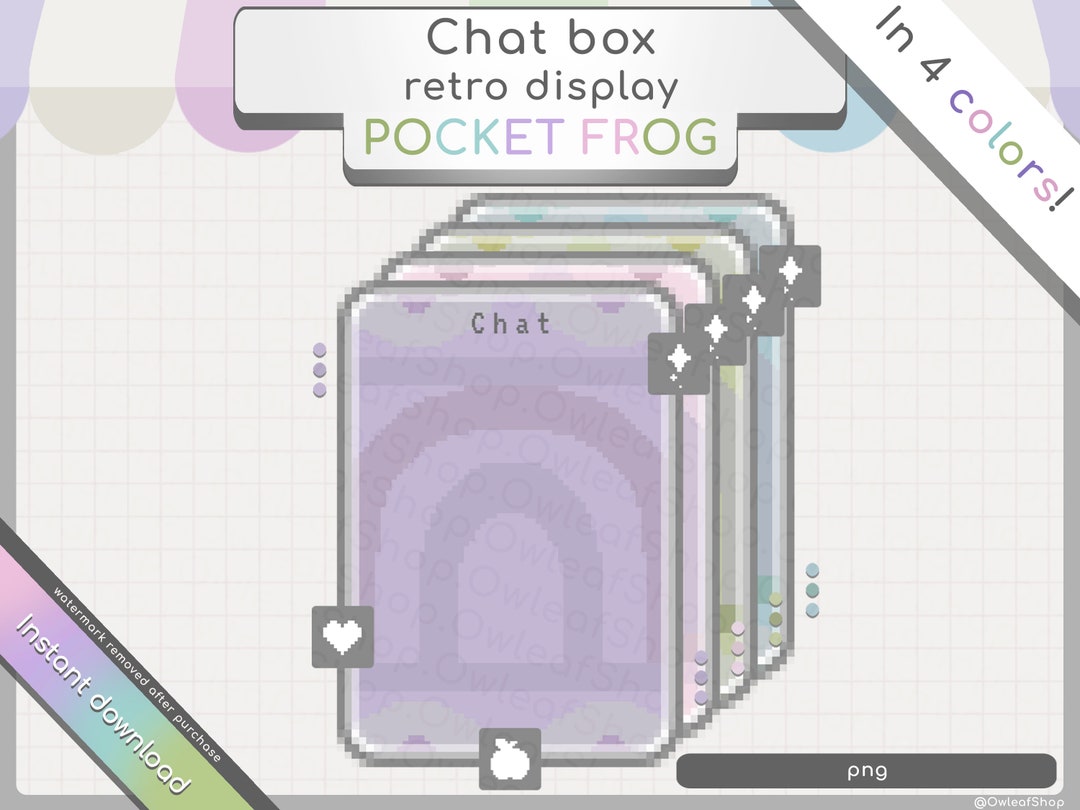 Chat Box for Twitch, Retro Display, POCKET FROG | Overlays | Tamagotchi ...