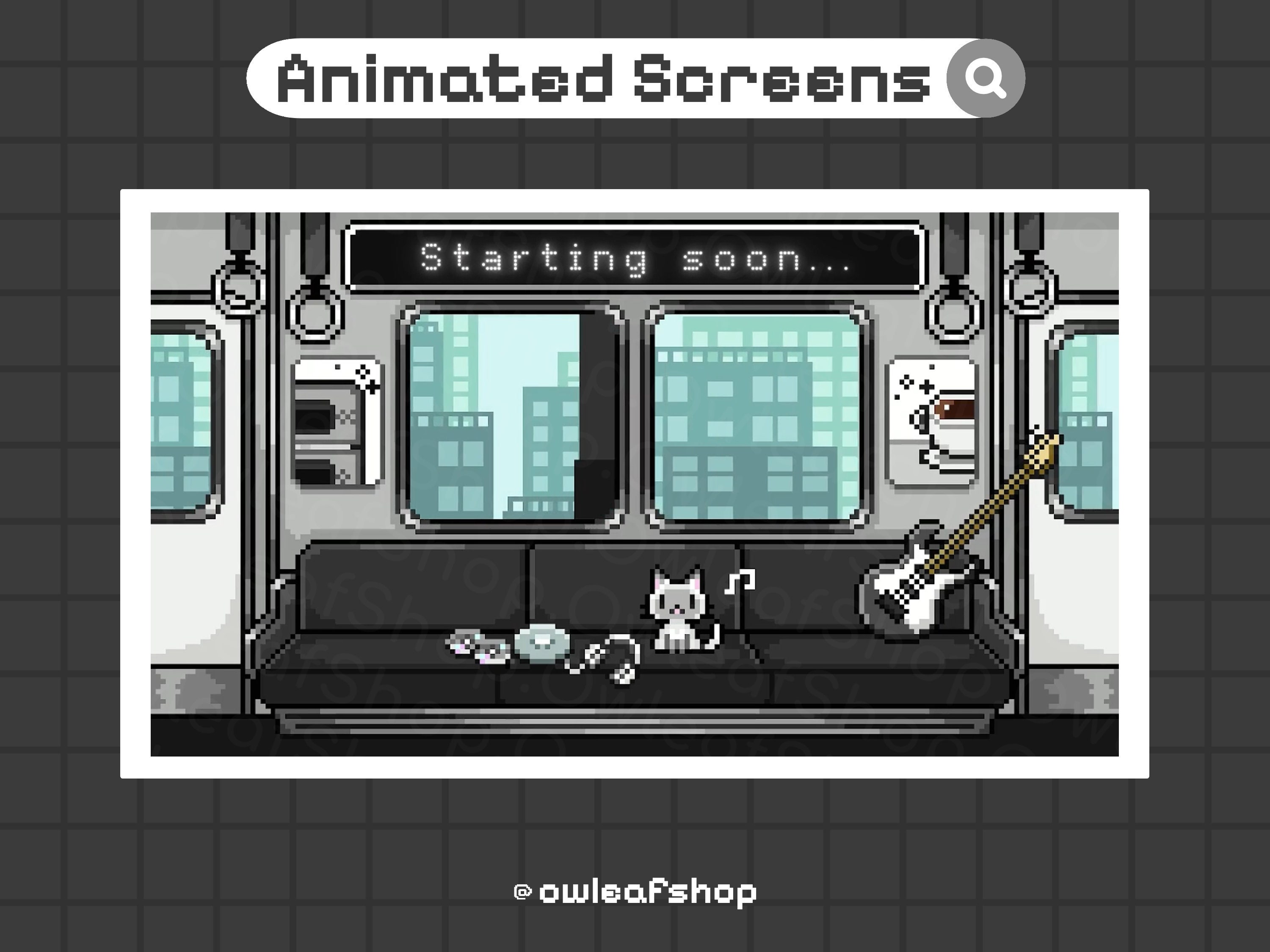 Animated Screens for Twitch, Start, Brb, End, Offline | Train ...
