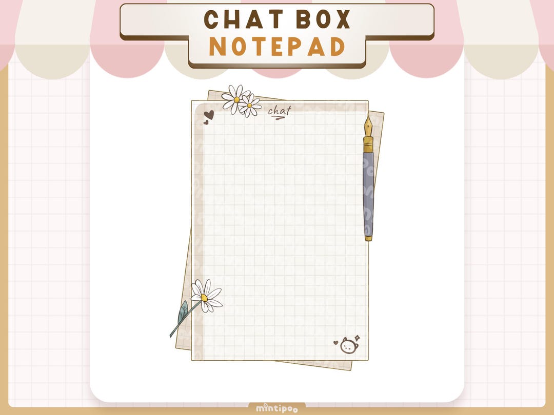 Notepad Chat Box for Twitch - Etsy