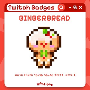 Gingerbread Men Channel Point Icon in Pixel Art for Twitch - Etsy